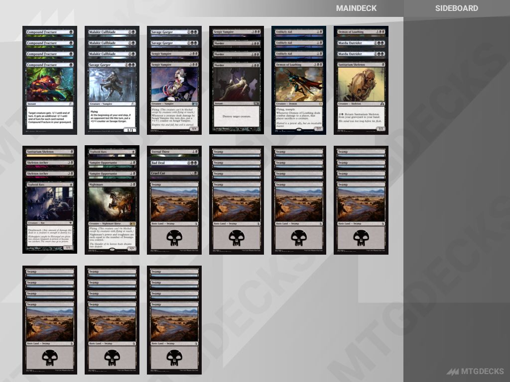 Alchemy Mono Black deck by Anonymous • MTG DECKS