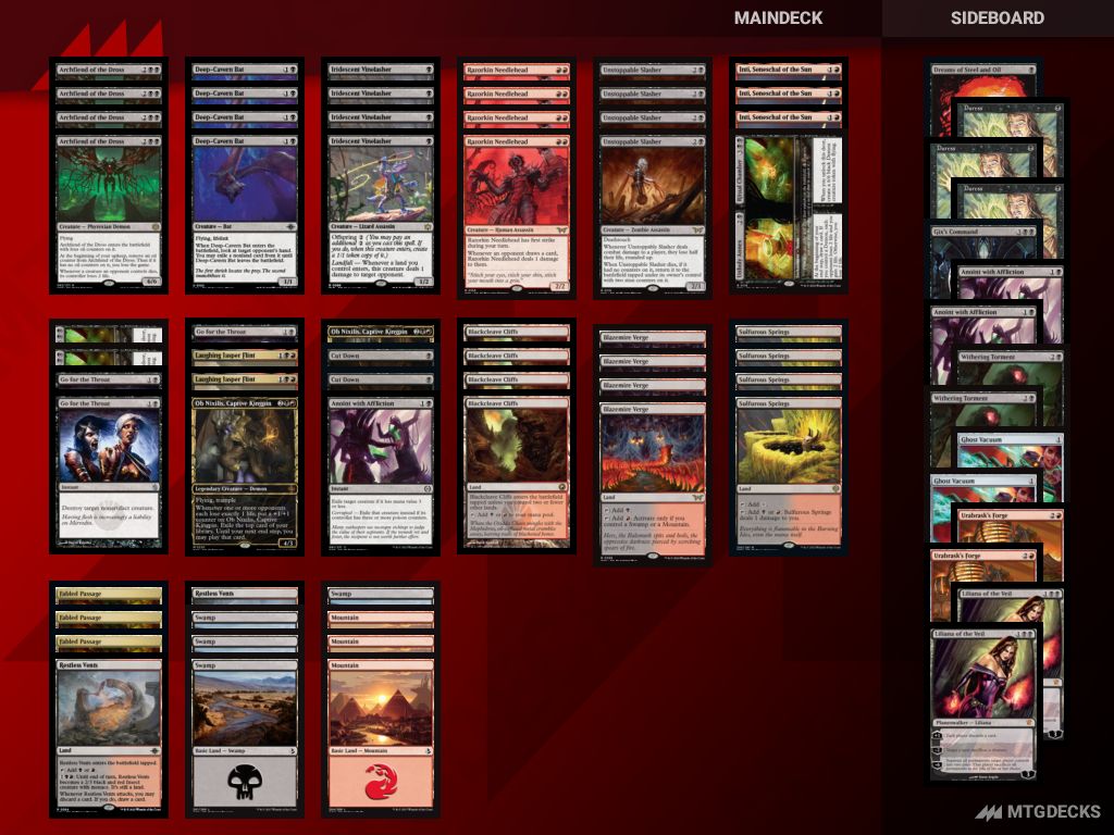 Arena Standard Rakdos Demons deck by Jaffer • MTG DECKS