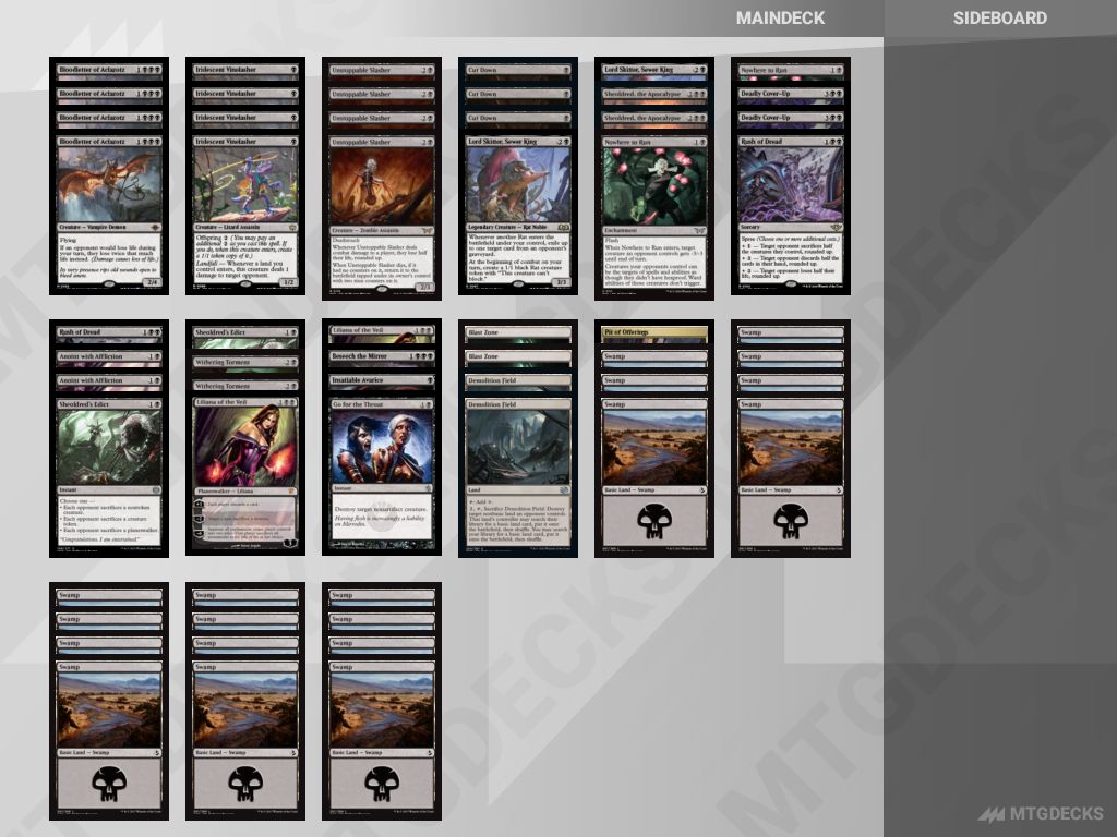 Arena Standard Slasher OTK deck by Fleshgrafter • MTG DECKS