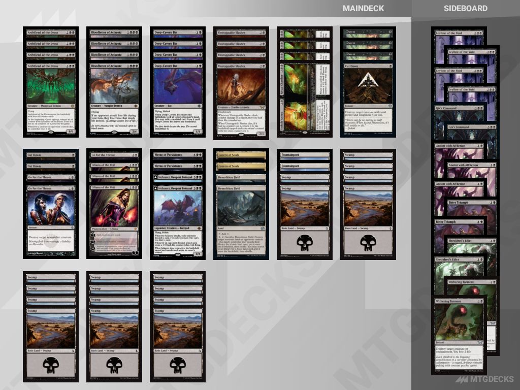 Arena Standard Mono-Black Demons deck by HeyHeyMiniMall • MTG DECKS