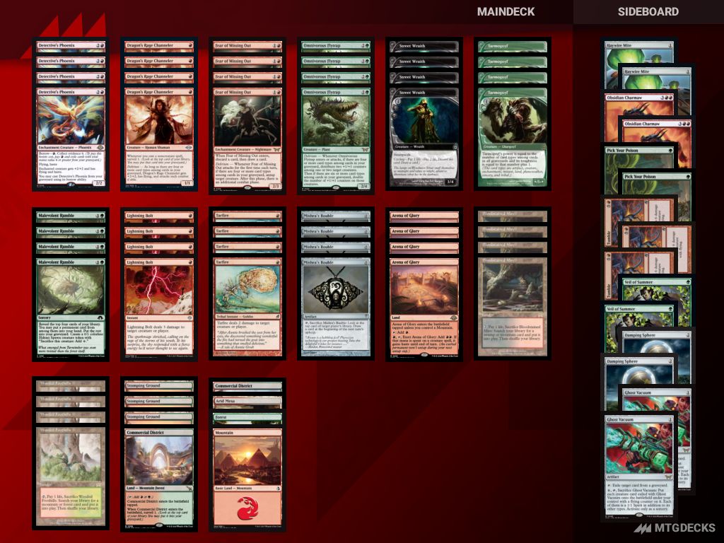 Modern Rg Delerium deck by Dylan Heisey • MTG DECKS
