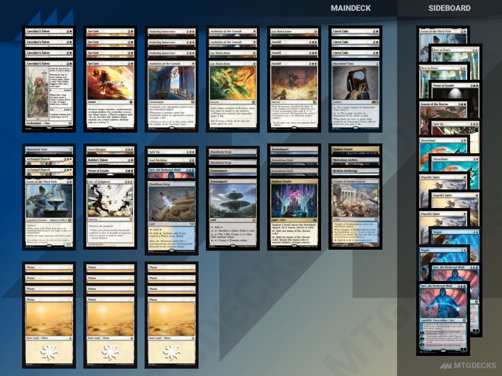 Arena Standard Mono white control deck by yeisonl_ • MTG DECKS
