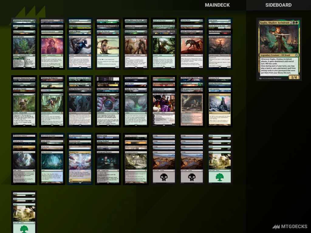 Historic-Brawl Kagha, Shadow Archdruid deck by HistoricBrawler • MTG DECKS