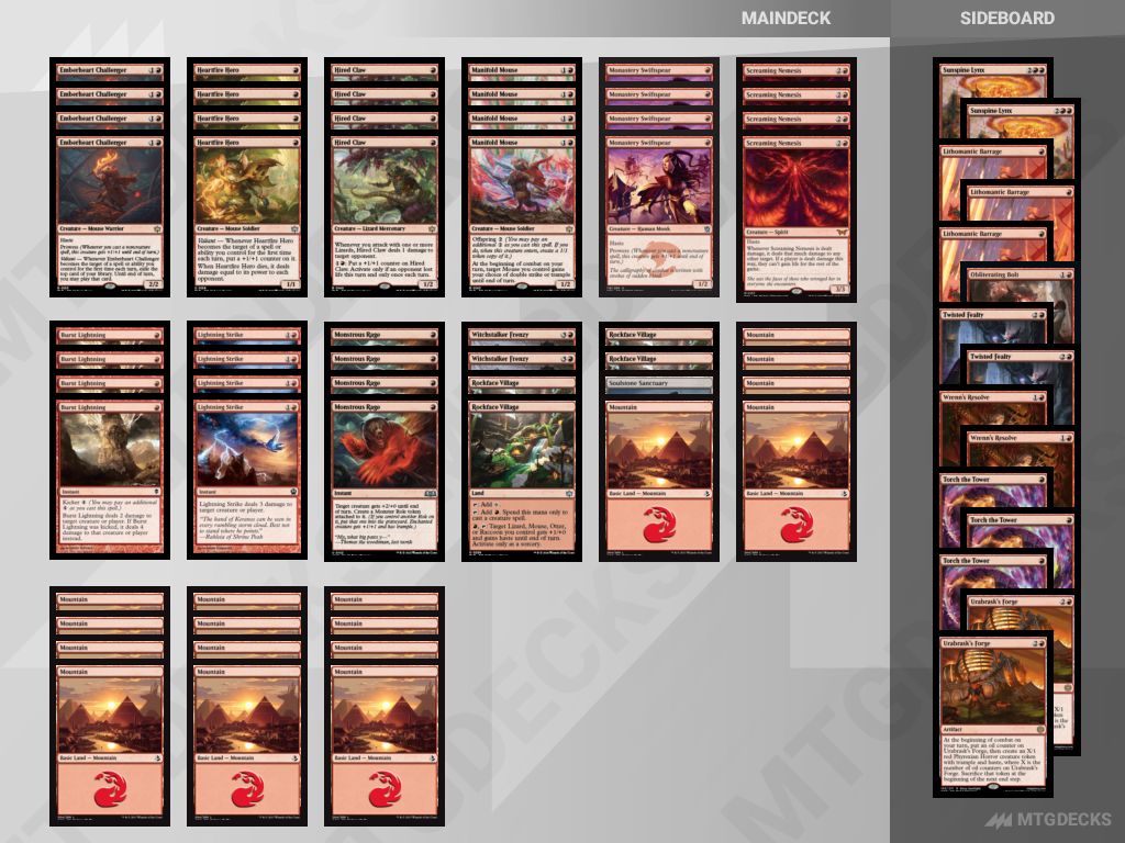 Standard Red Deck Wins deck by Xerk • MTG DECKS