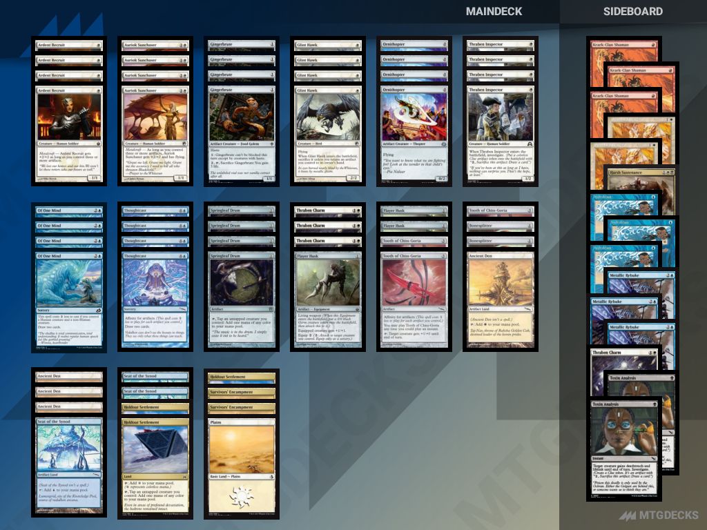 MTG Pauper Azorius Metalcraft top decks • MTG DECKS