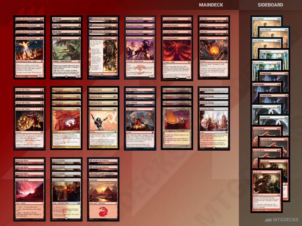 MTG Explorer Boros Burn top decks • MTG DECKS