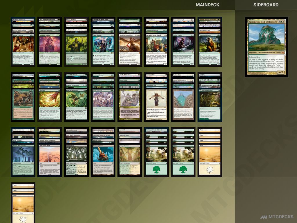 Commander Karametra, God of Harvests deck by tsuburaya shunichi • MTG DECKS