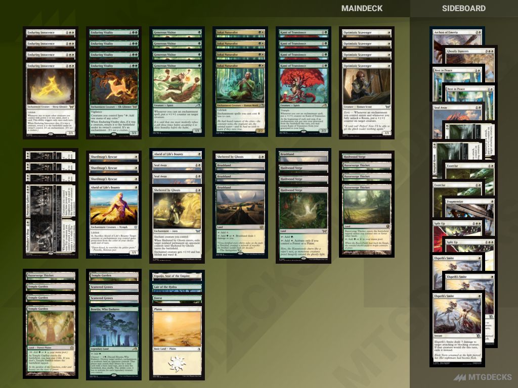 Pioneer Selesnya Enchantments deck by Jerrie020 • MTG DECKS