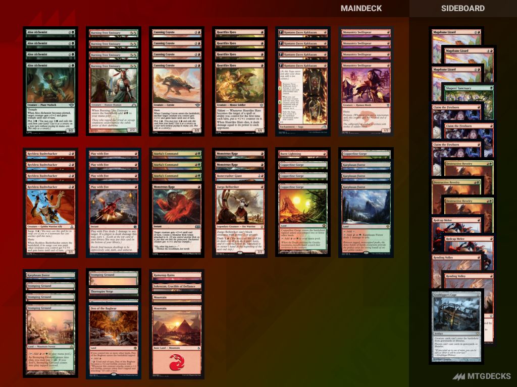 Pioneer Atarka Red deck by manalacaio • MTG DECKS