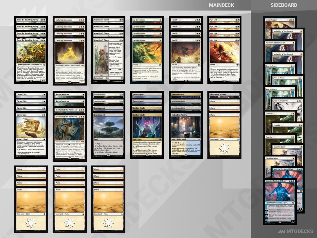 Standard Mono White Tokens deck by BARNYARD • MTG DECKS