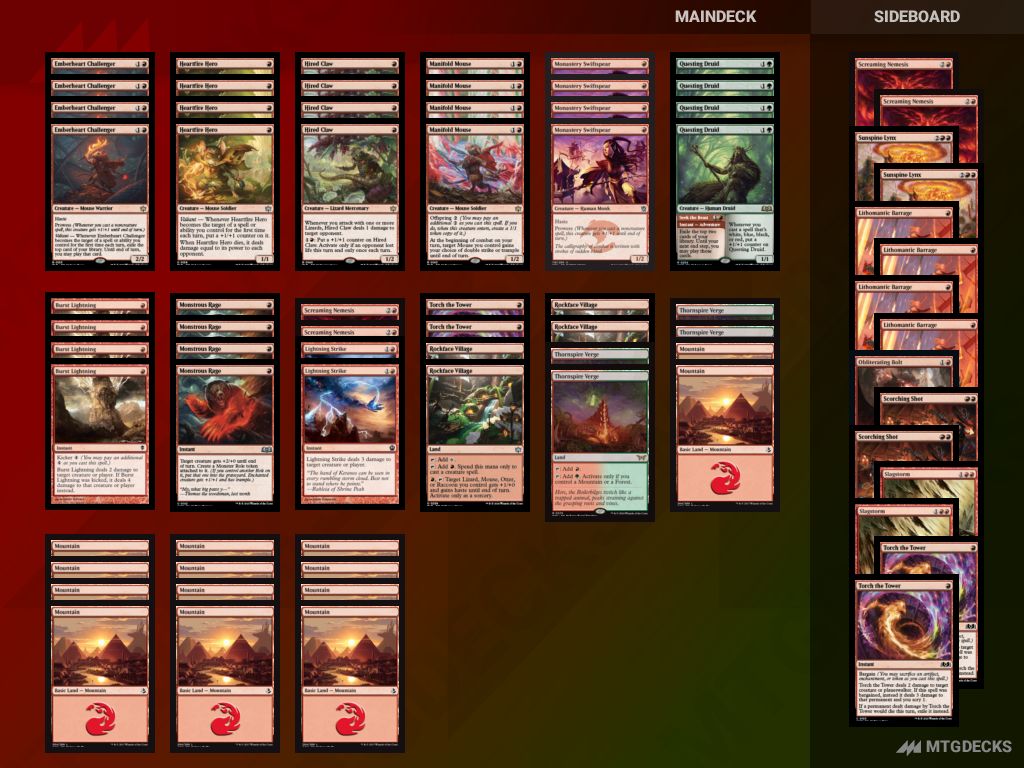 Standard Mono Red deck by Fukutoku Kazuto • MTG DECKS