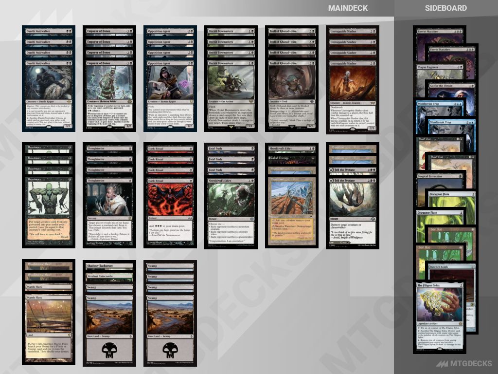 MTG Legacy Mono Black Evoke - 496 top decks • MTG DECKS