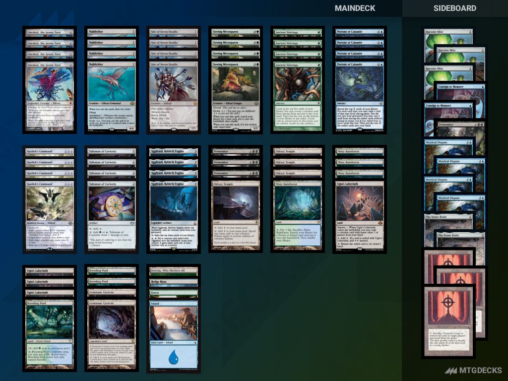 Modern UG Yggdrasil Portent Eldrazi deck by bravobrenden • MTG DECKS
