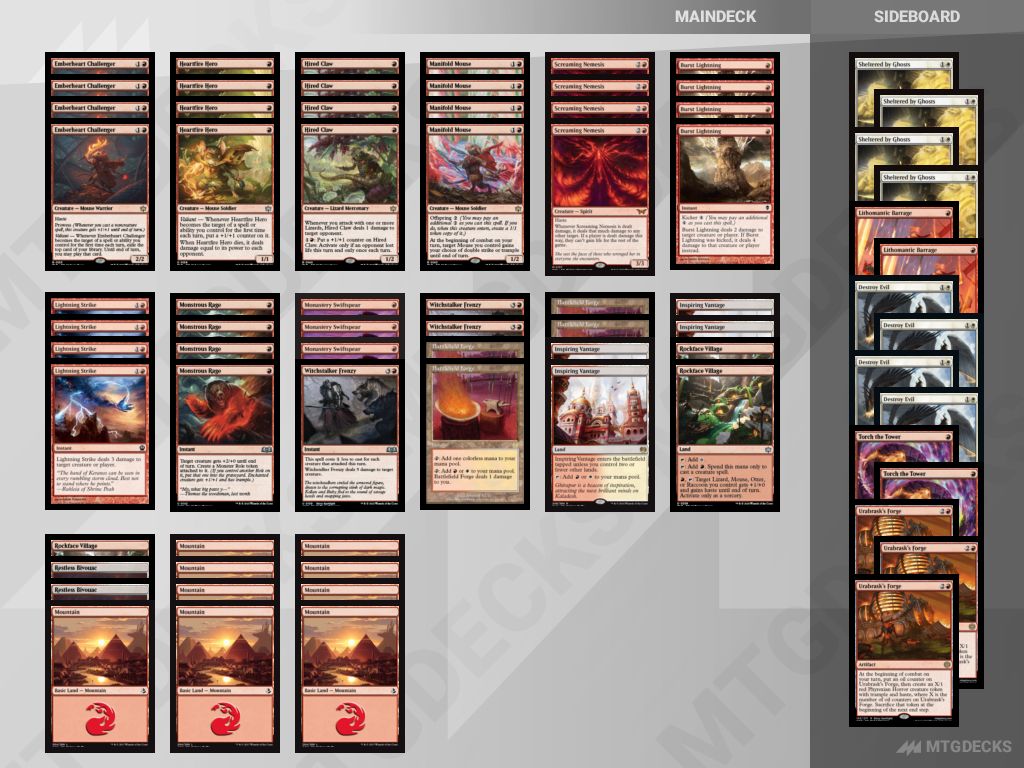 Standard Red Deck Wins deck by fireshoes • MTG DECKS