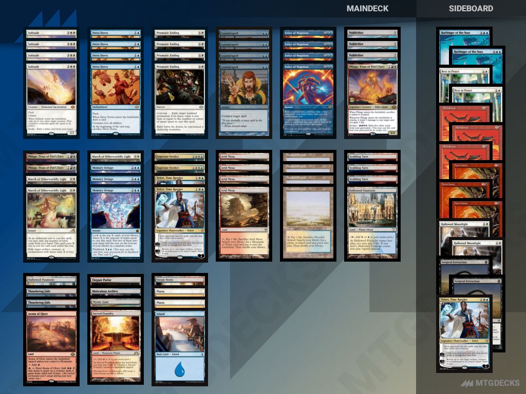 Modern Jeskai Dress Down deck by FanksEoT • MTG DECKS