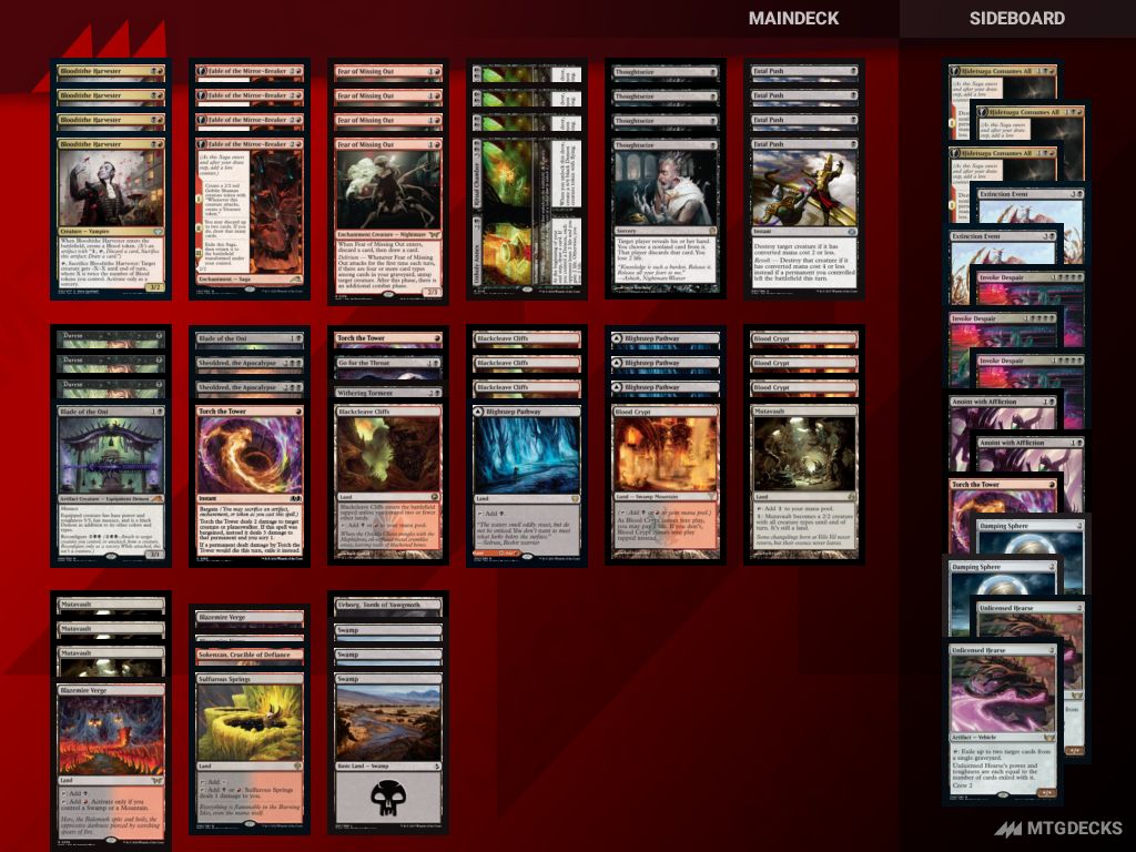 Pioneer Rakdos Demons deck by Arianne • MTG DECKS