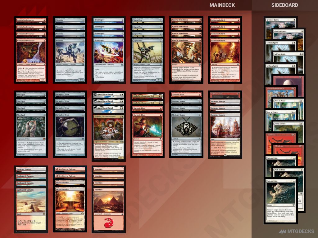 MTG Modern Boros Metalcraft top decks • MTG DECKS
