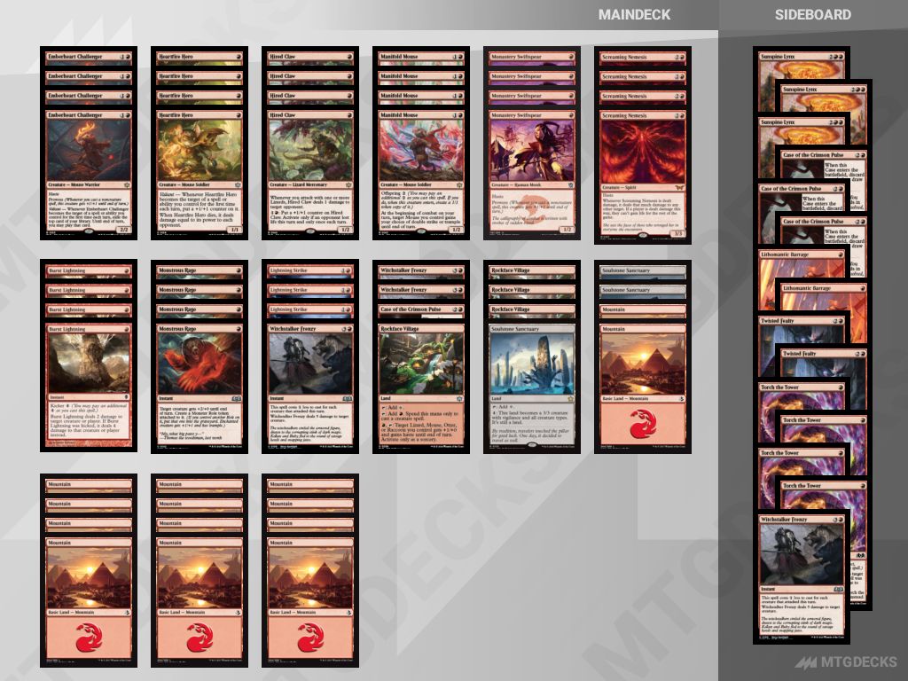 Standard Red Deck Wins deck by UninspiredMehjagic • MTG DECKS
