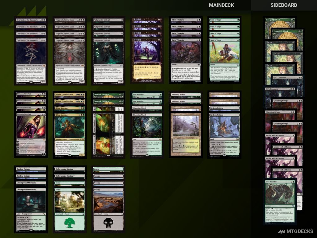 Arena Standard Golgari Midrange deck by HamHocks42 • MTG DECKS