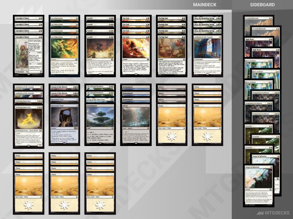 Arena Standard Mono White Tokens deck by 27TrueRunes • MTG DECKS