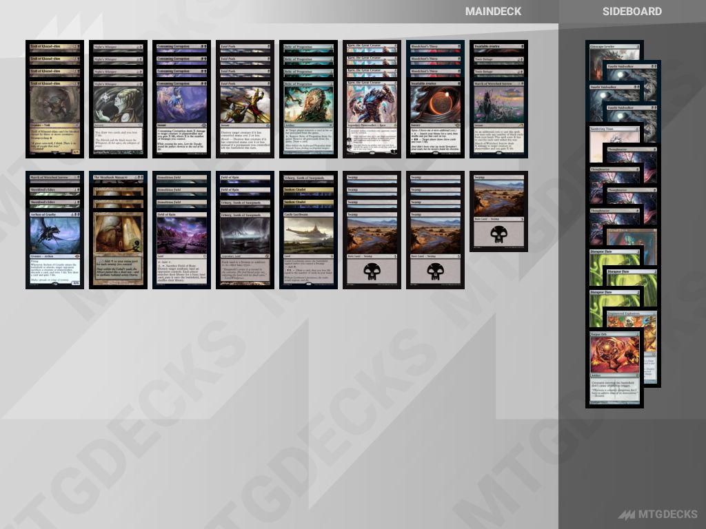 Modern Mono Black deck by タカノ マサト • MTG DECKS