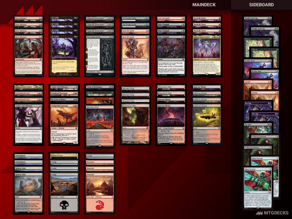 Standard Rakdos Reanimator deck by Matt Lettieri • MTG DECKS