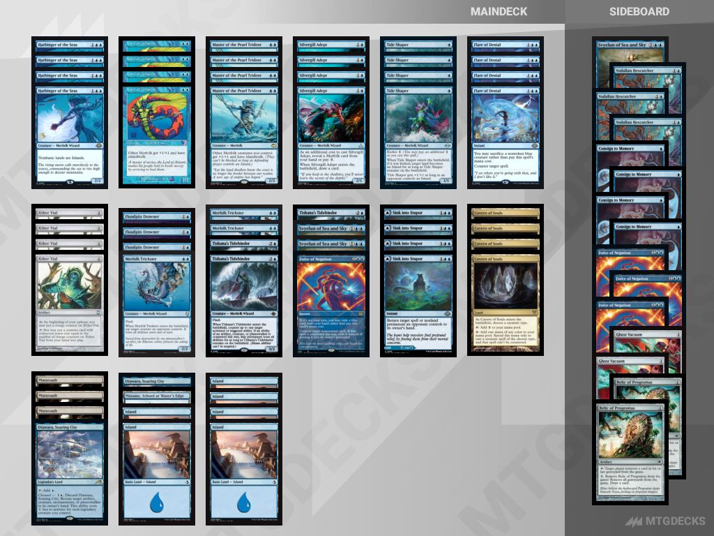 Modern Mono-Blue Merfolk deck by Kipman • MTG DECKS