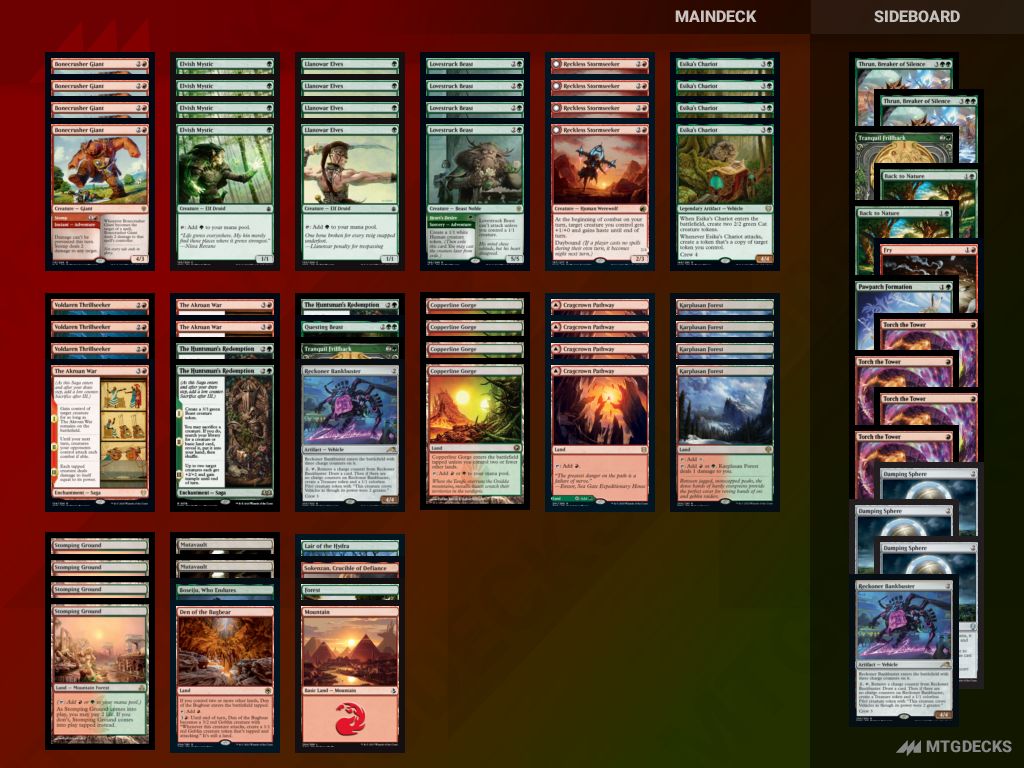 Pioneer RG Aggro deck by Yamamoto Tetsuro • MTG DECKS