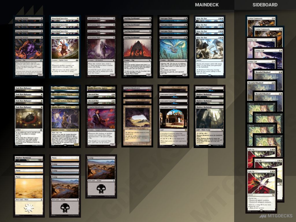 Arena Standard Orzhov Raise the Past deck by 27TrueRunes • MTG DECKS