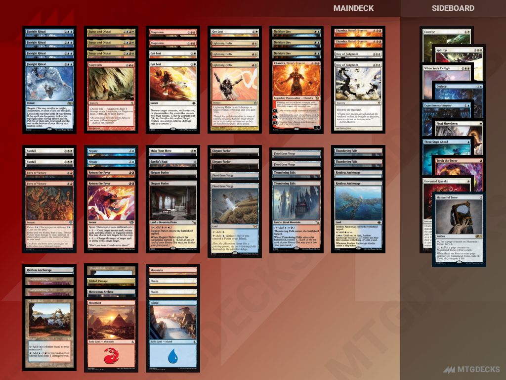 Arena Standard Jeskai Control deck by McFluffy • MTG DECKS