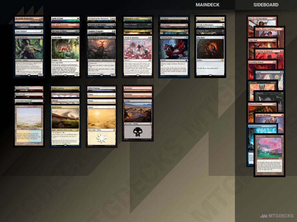 Other Black White + red deck by danzman9 • MTG DECKS