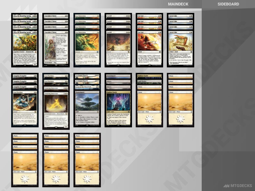 Arena Standard Mono-White Control deck by Sekmastah • MTG DECKS
