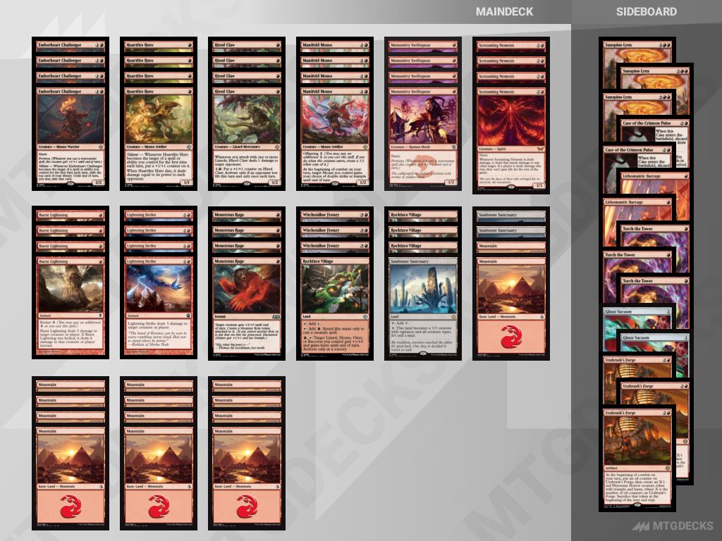 Standard Mono Red deck by Ogino Genki • MTG DECKS