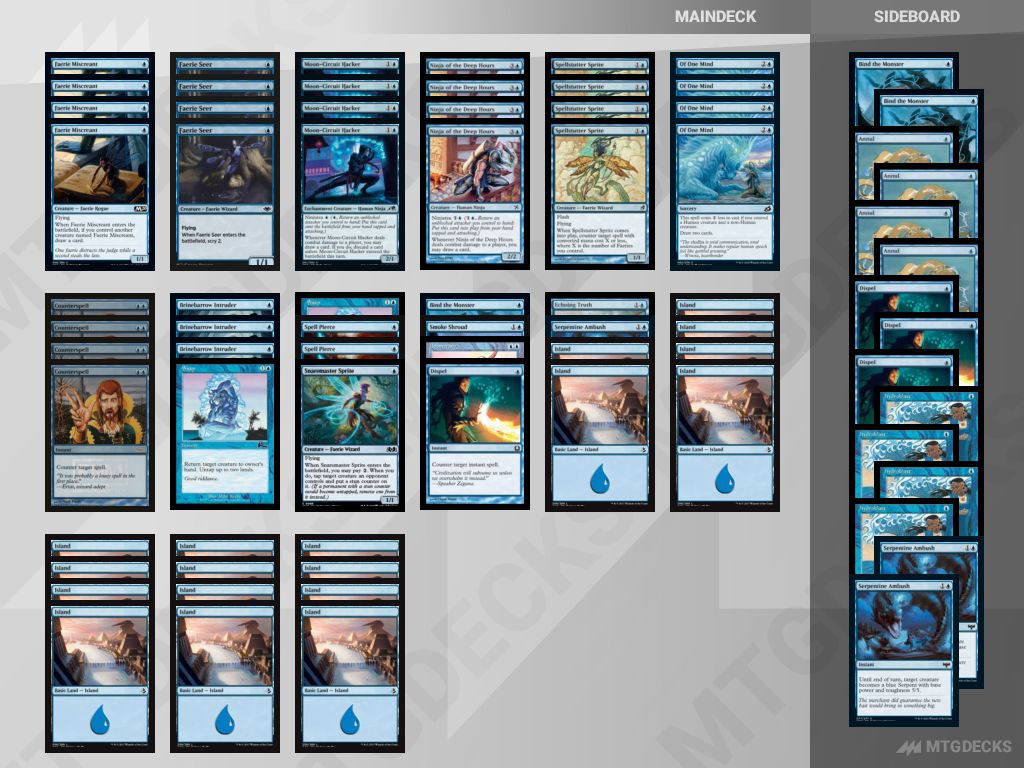 Pauper Mono Blue Faeries deck by Marcello Baccolini • MTG DECKS