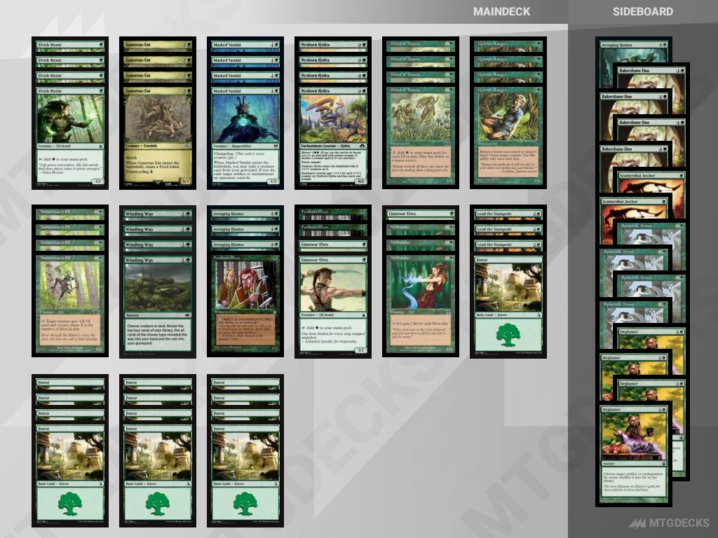 Pauper Mono Green Elves deck by Hugo Vilaça • MTG DECKS