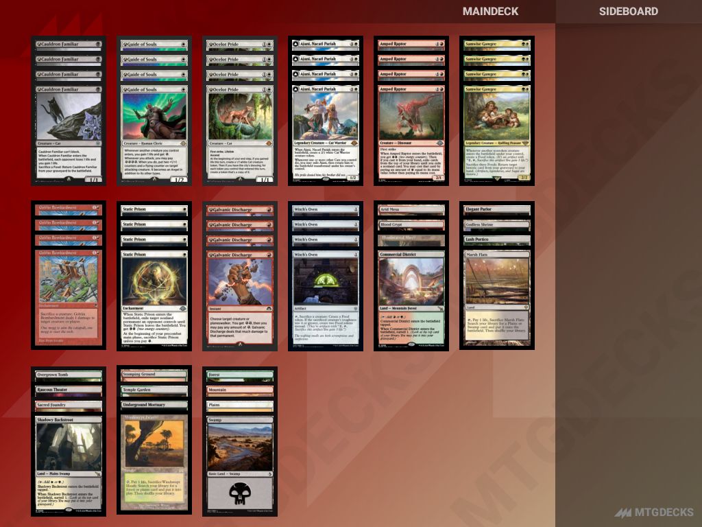 Arena Historic [T] 4 Color Sac deck by Metro • MTG DECKS
