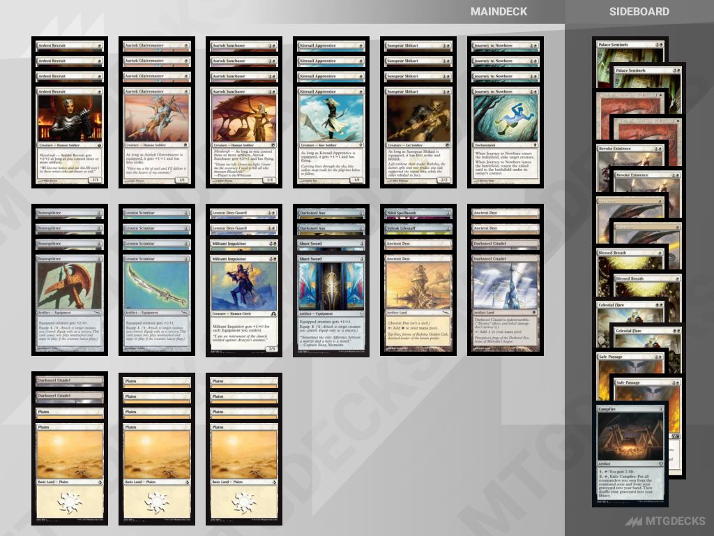Pauper Mono-White Aggro deck by Ceeeera • MTG DECKS
