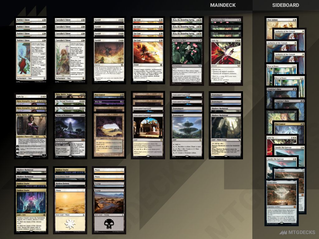 Arena Standard Orzhov Control deck by Alex Krakovski • MTG DECKS