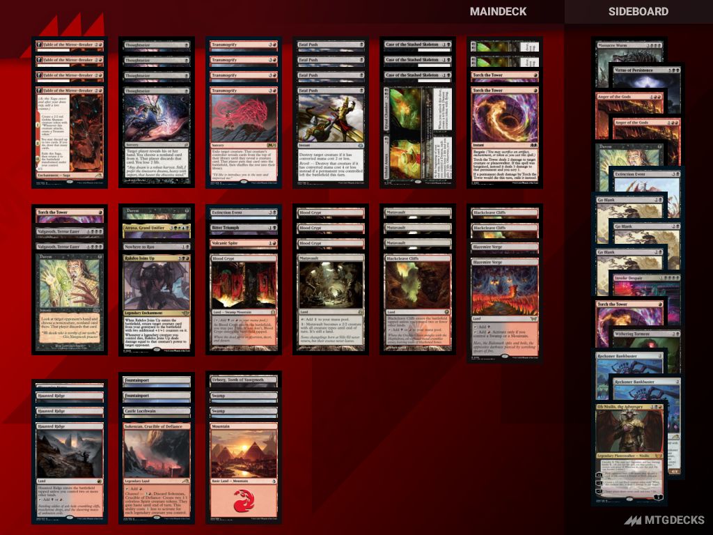 MTG Pioneer Rakdos Transmogrify - 845 top decks • MTG DECKS
