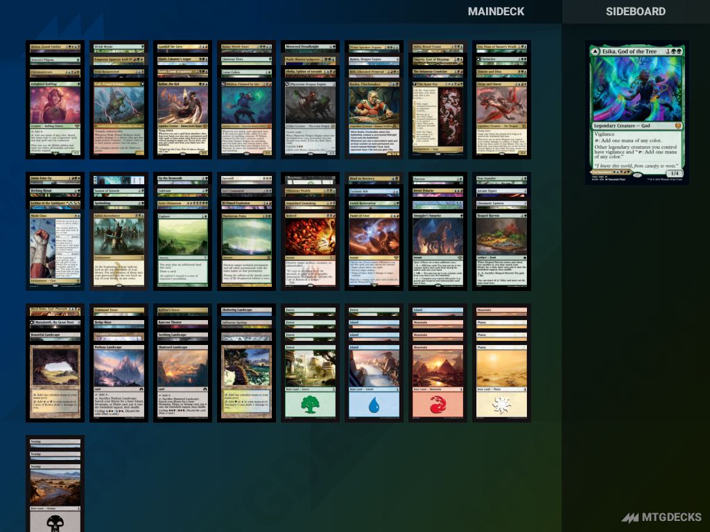 Historic-Brawl Esika, God of the Tree deck by MTGA-Assistant-Meta • MTG ...