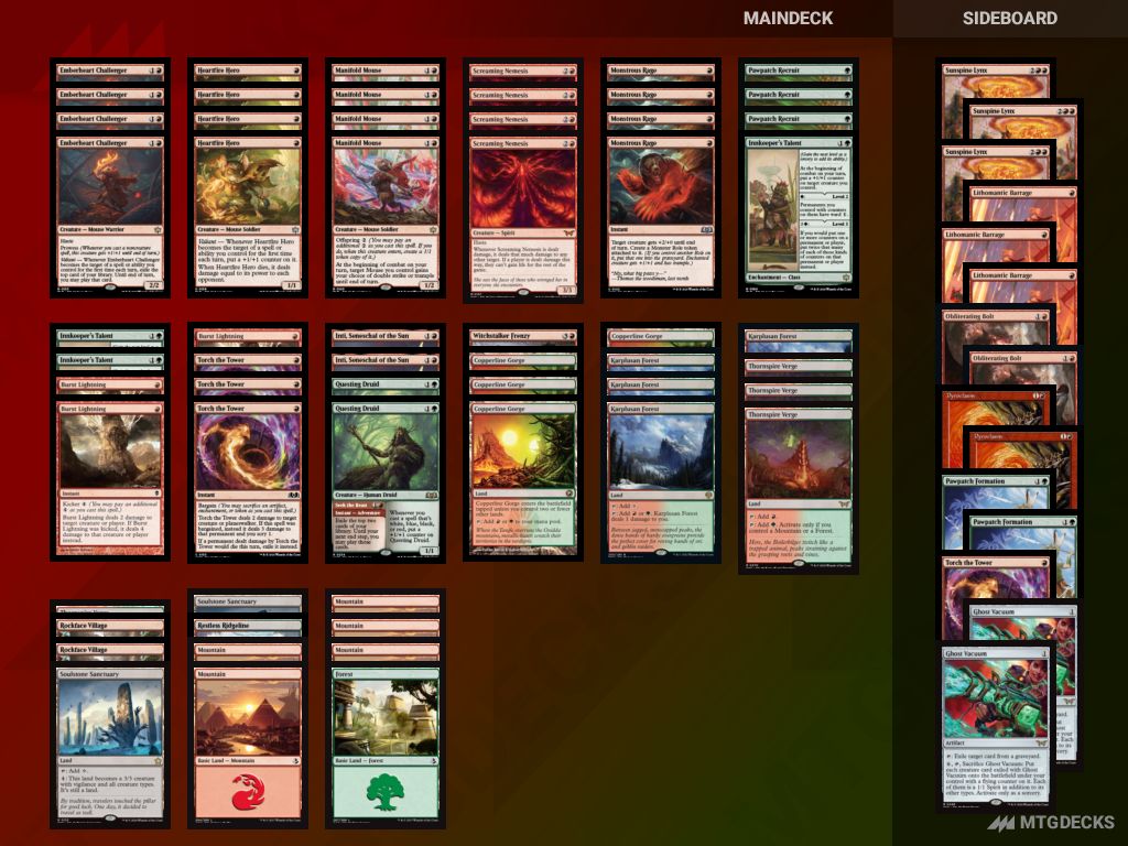 Arena Standard RG deck by caj • MTG DECKS