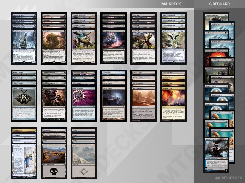 Modern Mono Black Bones deck by Selfeisek • MTG DECKS