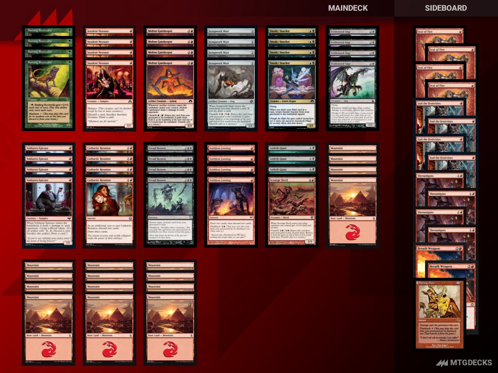 Pauper Mono red dredge deck by Stamford • MTG DECKS