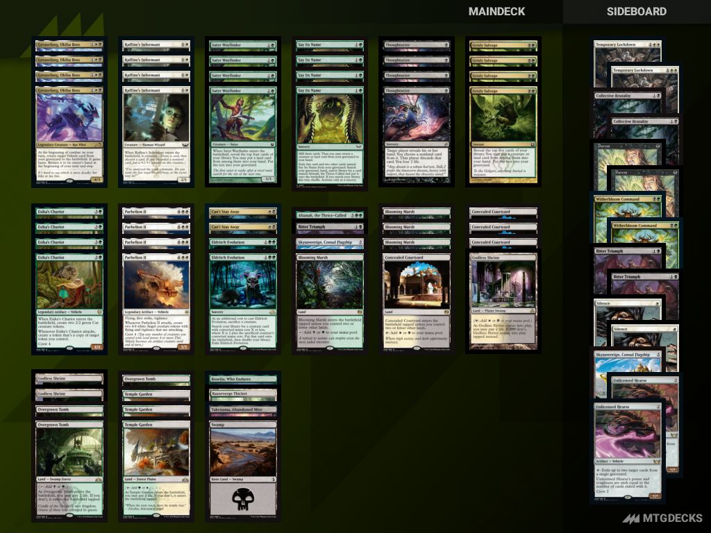 Pioneer Abzan Greasefang deck by troy3110 • MTG DECKS