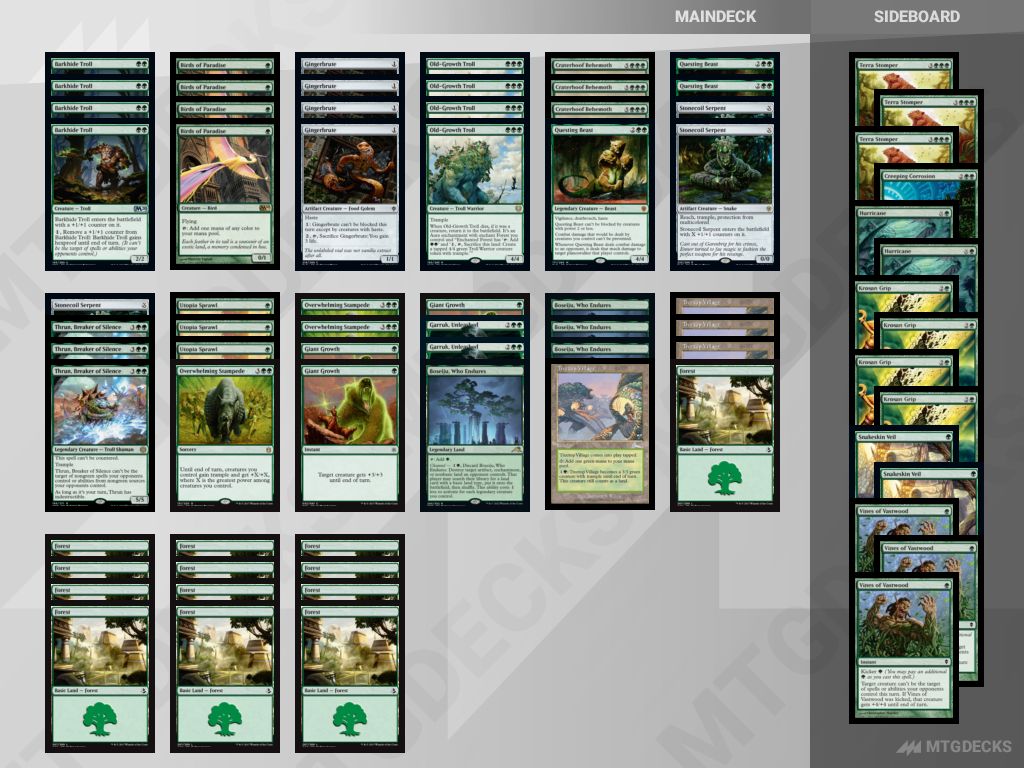 MTG Modern Mono Green Midrange top decks • MTG DECKS