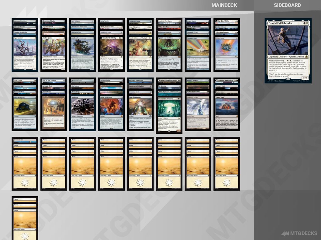 Historic-Brawl Oswald Fiddlebender deck by MTGA-Assistant-Meta • MTG DECKS