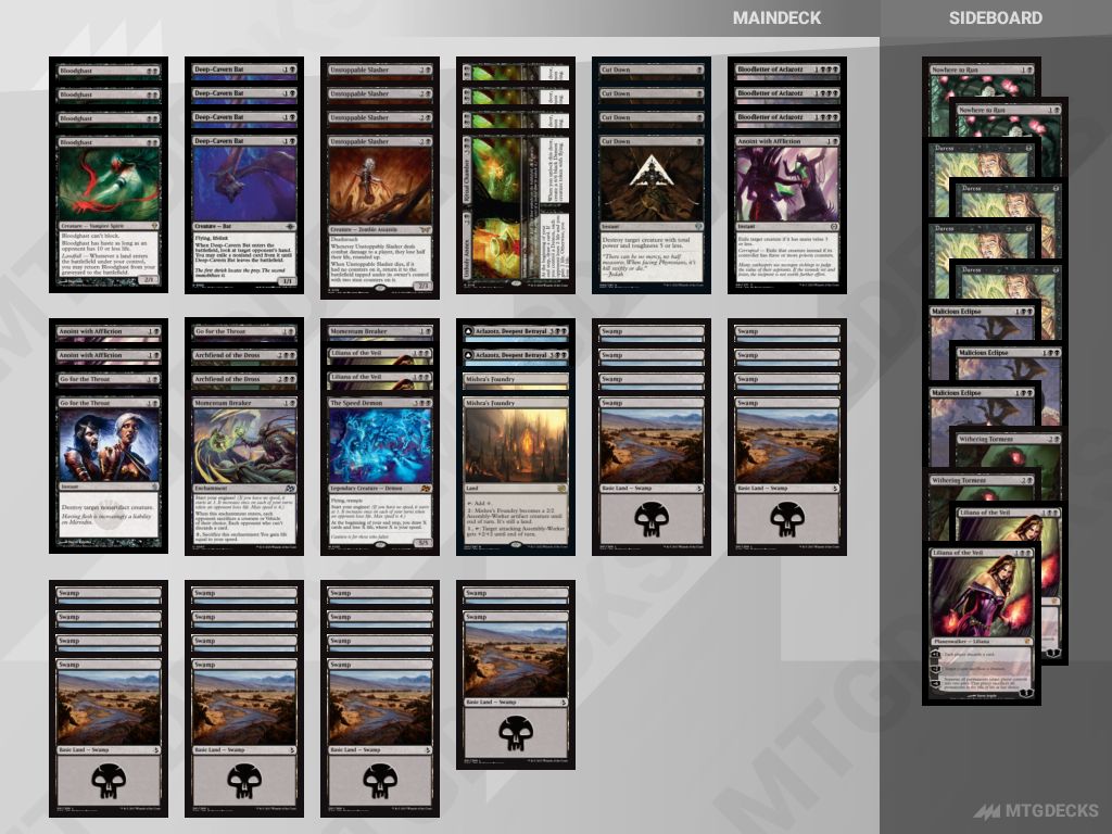 Arena Standard Mono negro deck by Anrael • MTG DECKS