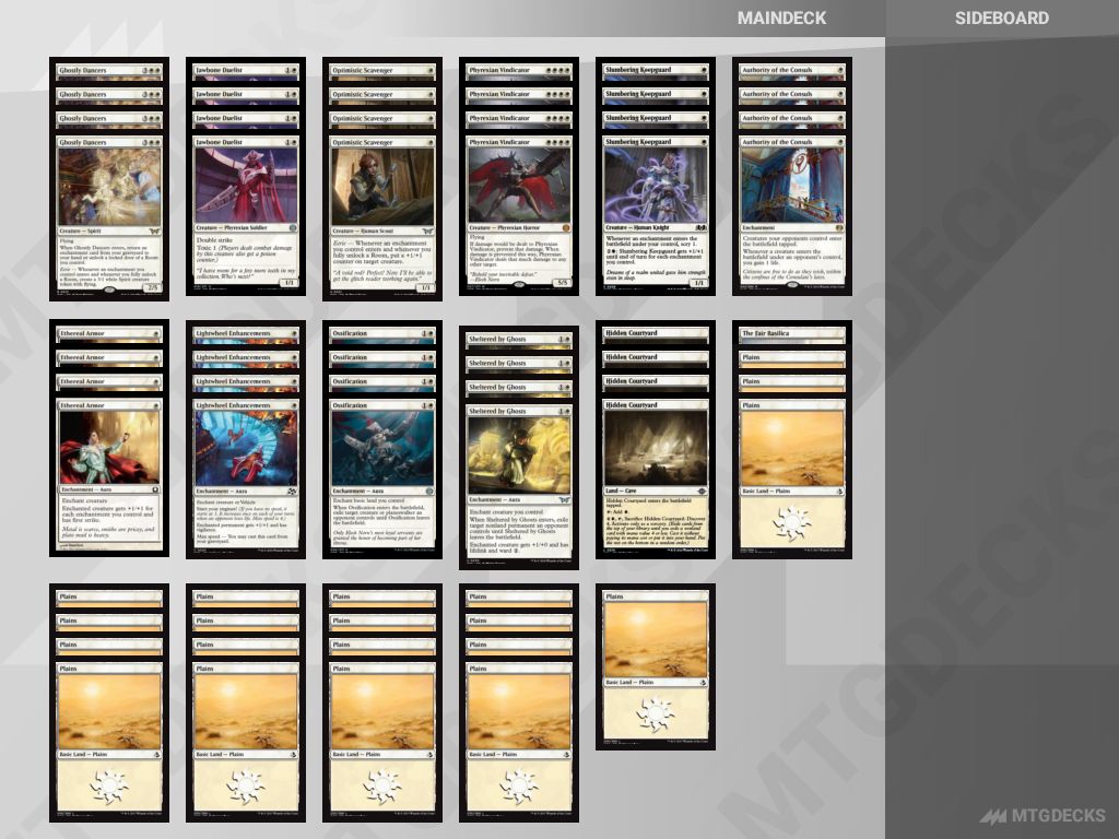 Arena Standard Mono White Auras deck by Kespell • MTG DECKS
