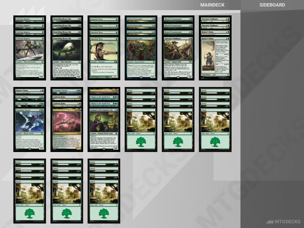 MTG Standard Aetherdrift Mono Green Counters top decks • MTG DECKS