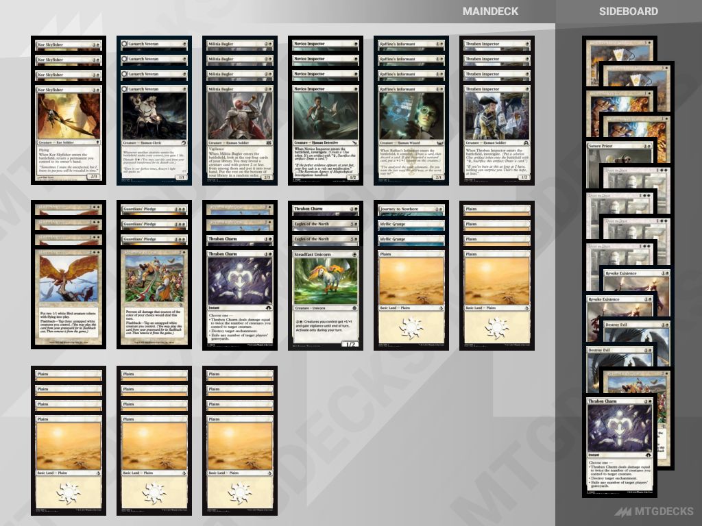Pauper Mono-White Aggro deck by Indiano • MTG DECKS